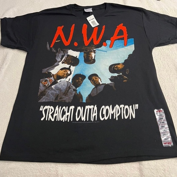 Shirts | Vintage Nwa Straight Outta Compton Black Tee | Poshmark